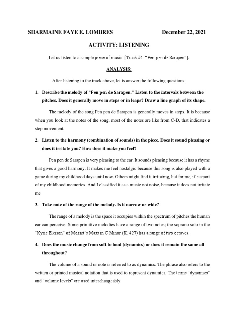 Activity & Analysis - Page 90-91 | PDF | Harmony | Pitch (Music)