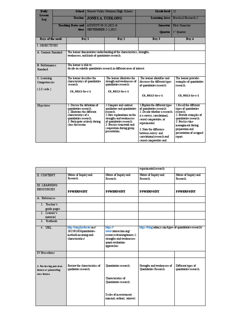 Practical Research 2 DLL | PDF