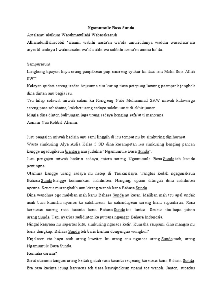 Biantara Basa Sunda | PDF