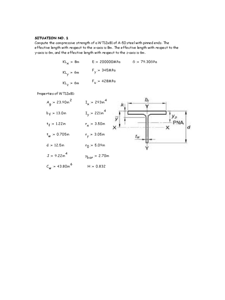 Flexural Torsional Buckling Example | PDF