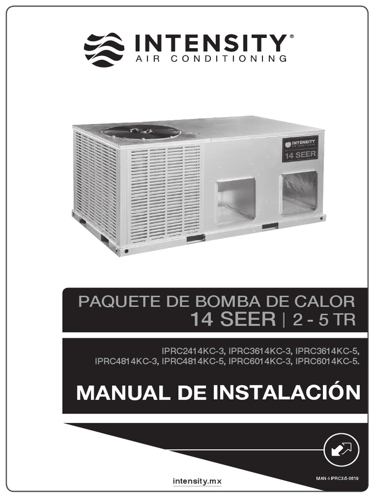 Manual de Instalacion - Paquete 14 Seer 1 Phase Es Comp | PDF ...