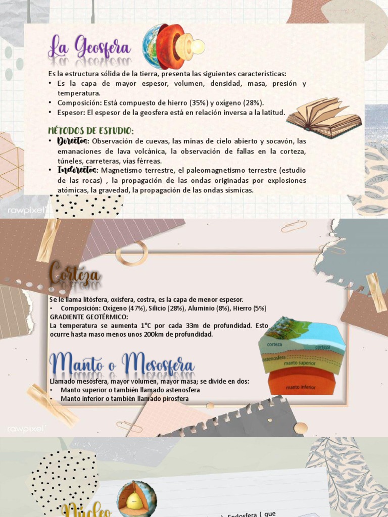 Estructura y Capas de la Geosfera | PDF | Ciencia y matemáticas