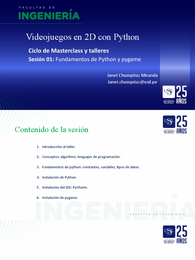 Fundamentos de Python y Pygame para el desarrollo de videojuegos 2D ...