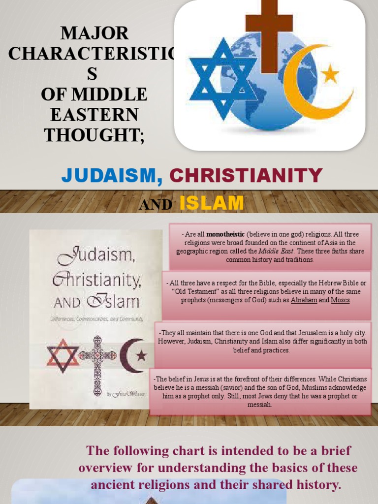 Middle Eastern Thought Judaism Christianity Islam | PDF | Jesus ...