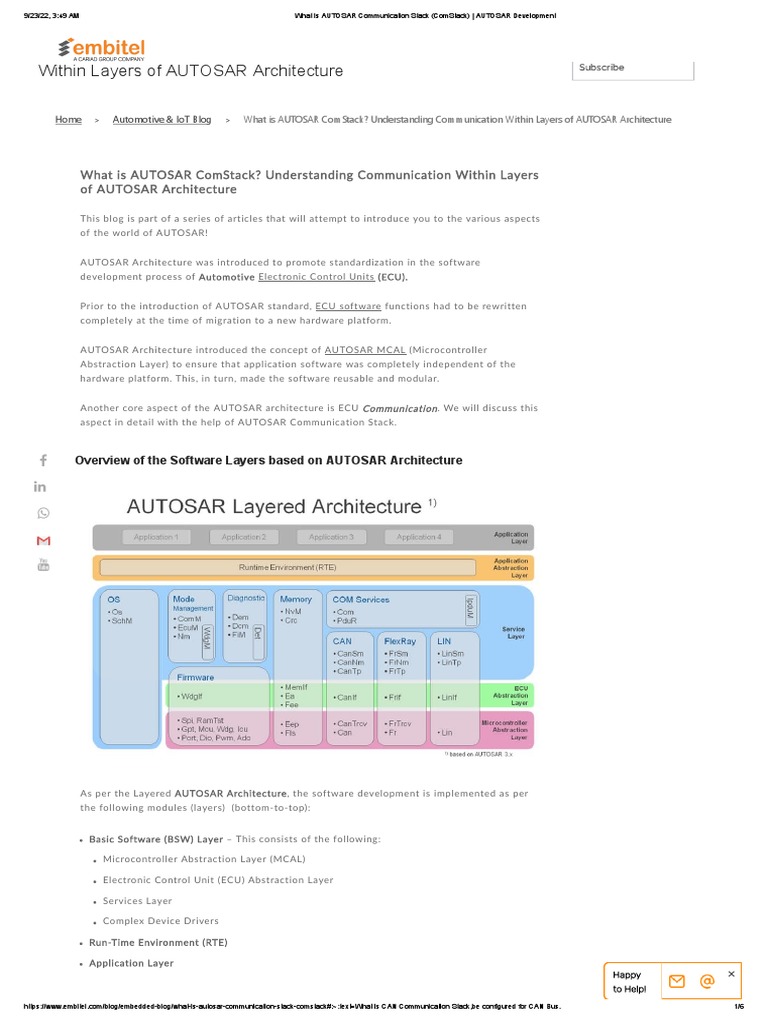 What Is AUTOSAR Communication Stack (ComStack) - AUTOSAR Development ...