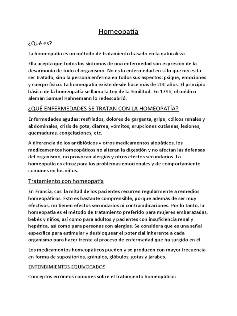 Homeopatía | PDF | Homeopatía | Medicina alternativa