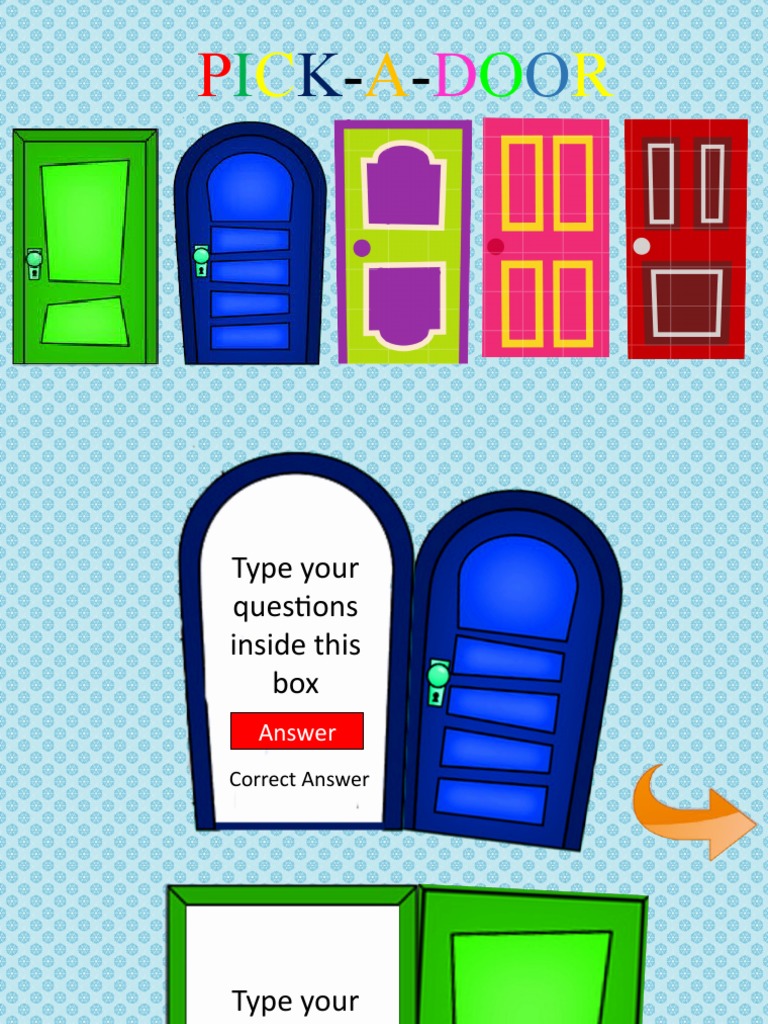 Pick A Door Template | PDF
