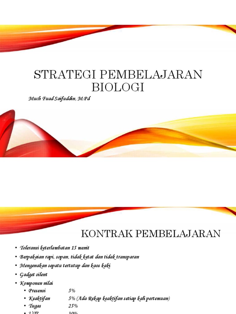 Strategi Pembelajaran Biologi | PDF | Karier & Perkembangan | Pengembangan Diri
