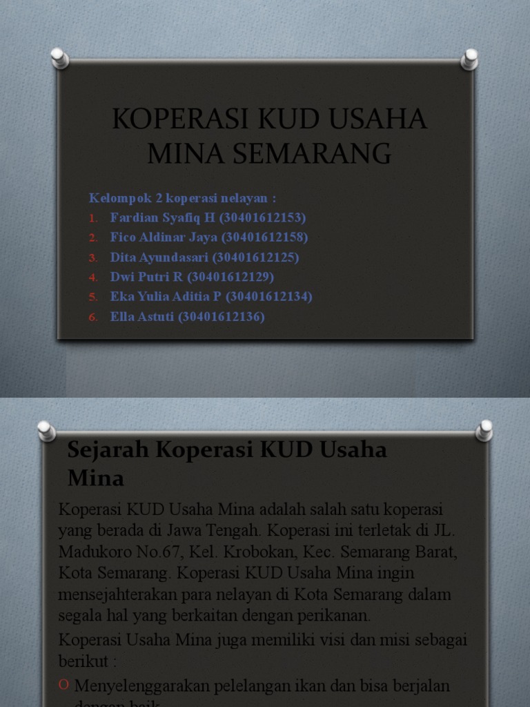 KOPERASI KUD USAHA MINA SEMARANG | PDF
