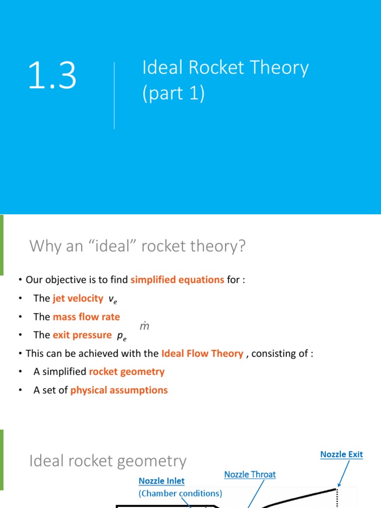 Ideal Rocket Theory Fundamentals | PDF | Rocket | Rocket Propellant