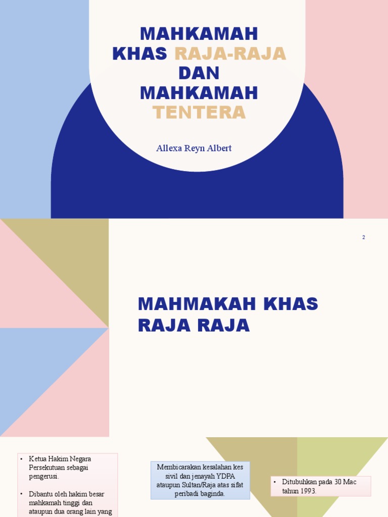 Pengajian Am: Mahkamah Tentera Dan Mahkamah Khas Raja-Raja | PDF