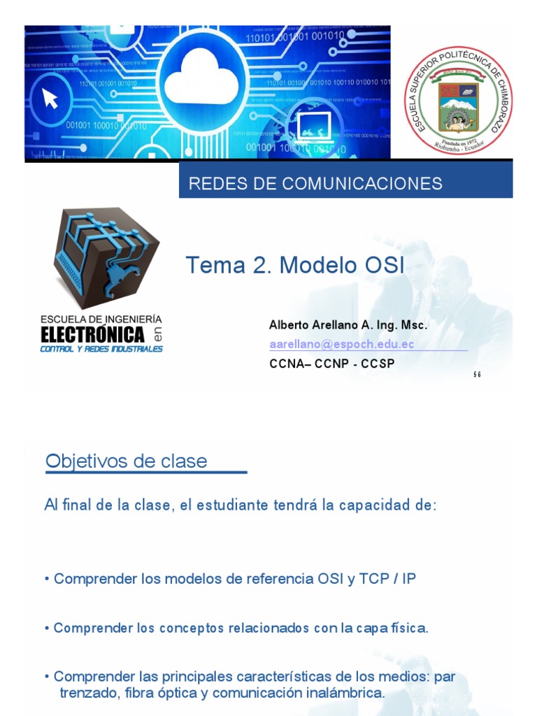 P1 Clase 2. Modelo OSI-TCPIP Capa Fisica - En.es | PDF | 3 G | Modelo osi