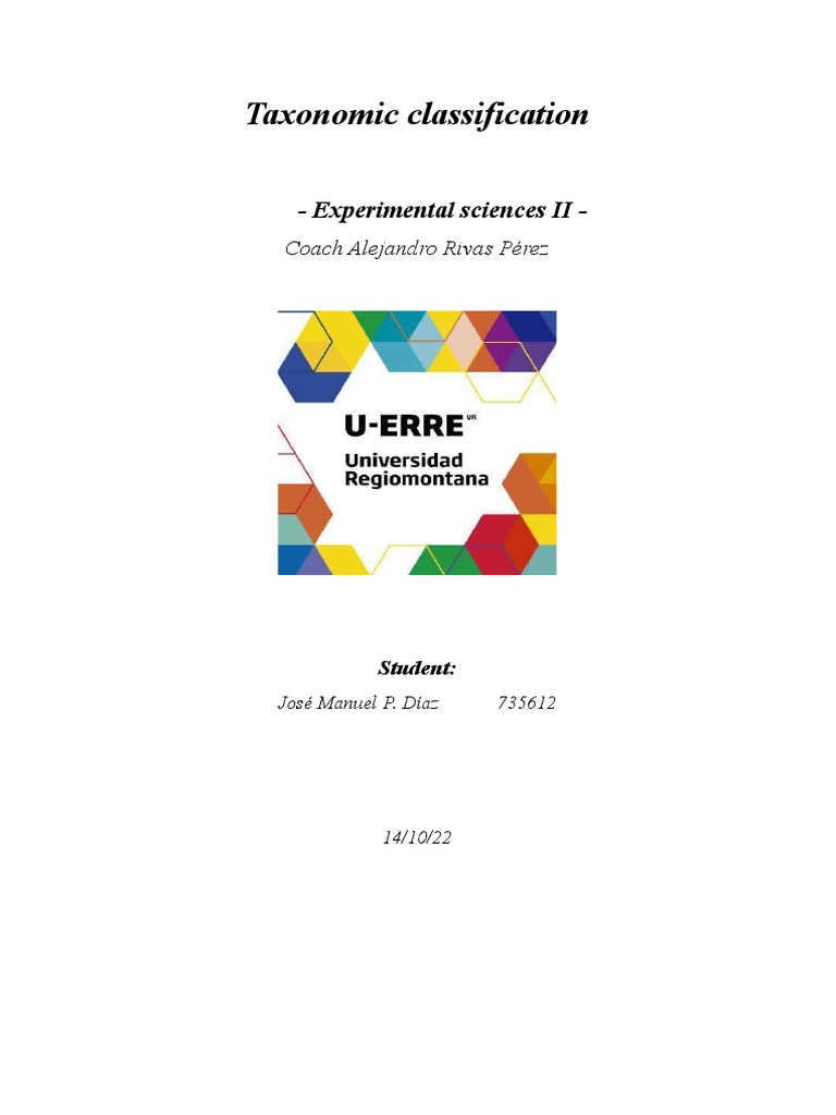 Taxonomic Classification | PDF | Social Science | Science & Mathematics