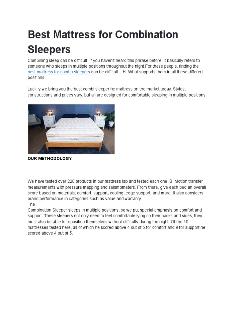 Best Mattress Combination Sleepers | PDF | Home & Garden