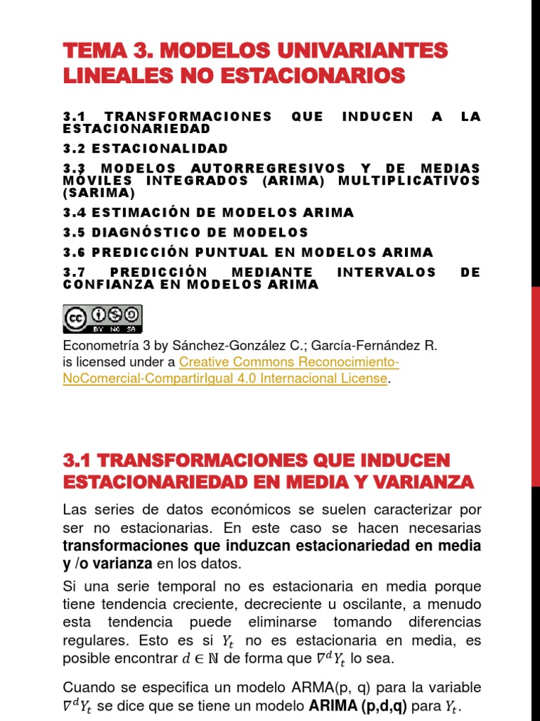 Modelos ARIMA y SARIMA en Econometría | PDF | Modelo autorregresivo ...
