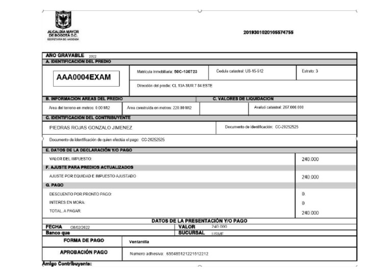Impuesto Predial. Avaluo Catastral. | PDF