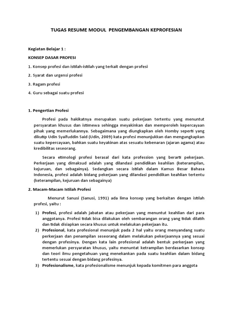 Resume Modul 2 KB1 Wahidah | PDF