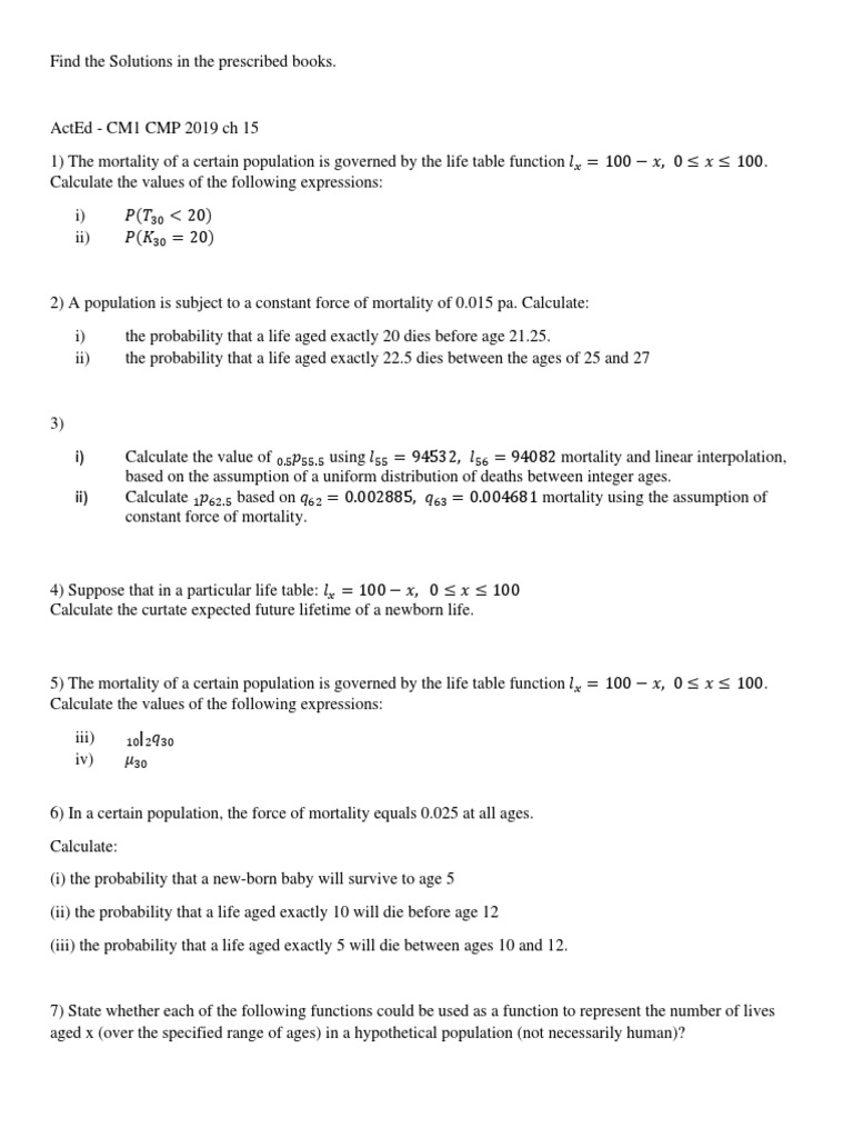 LC 1 Question Bank | PDF | Stochastic Process | Applied Mathematics