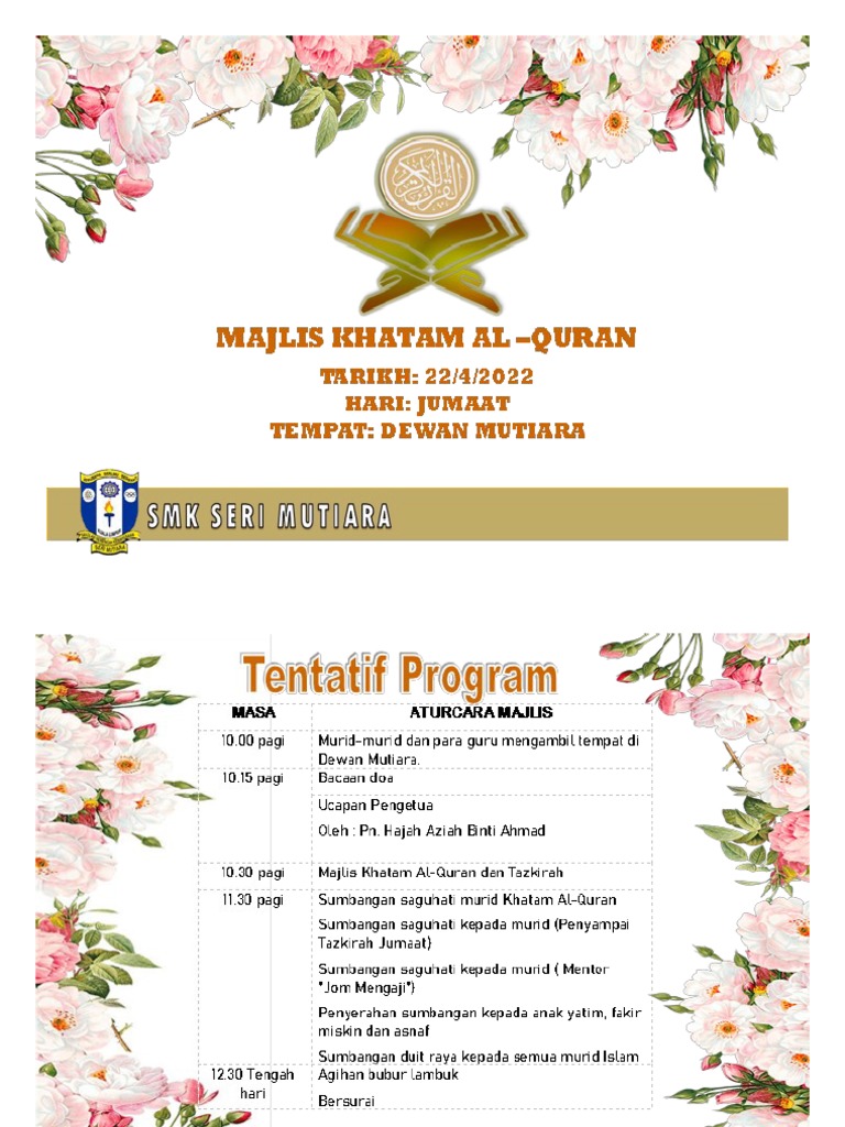 Majlis Khatam Al-Quran | PDF