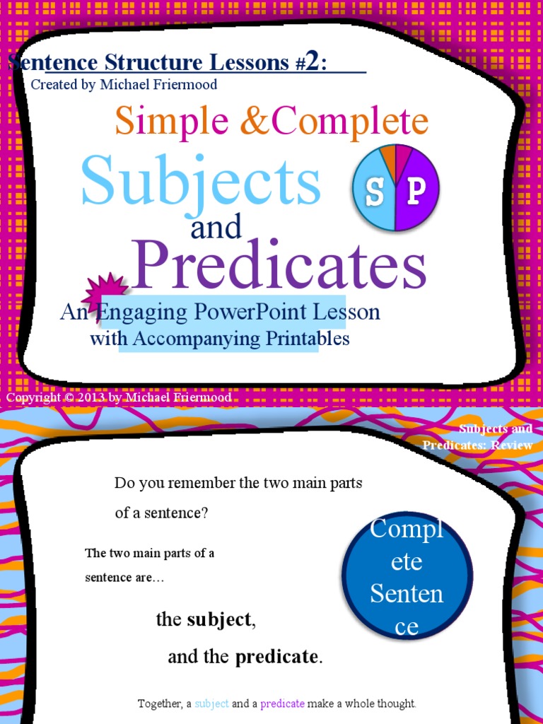 Subjectsand Predicates-1 | PDF | Subject (Grammar) | Verb