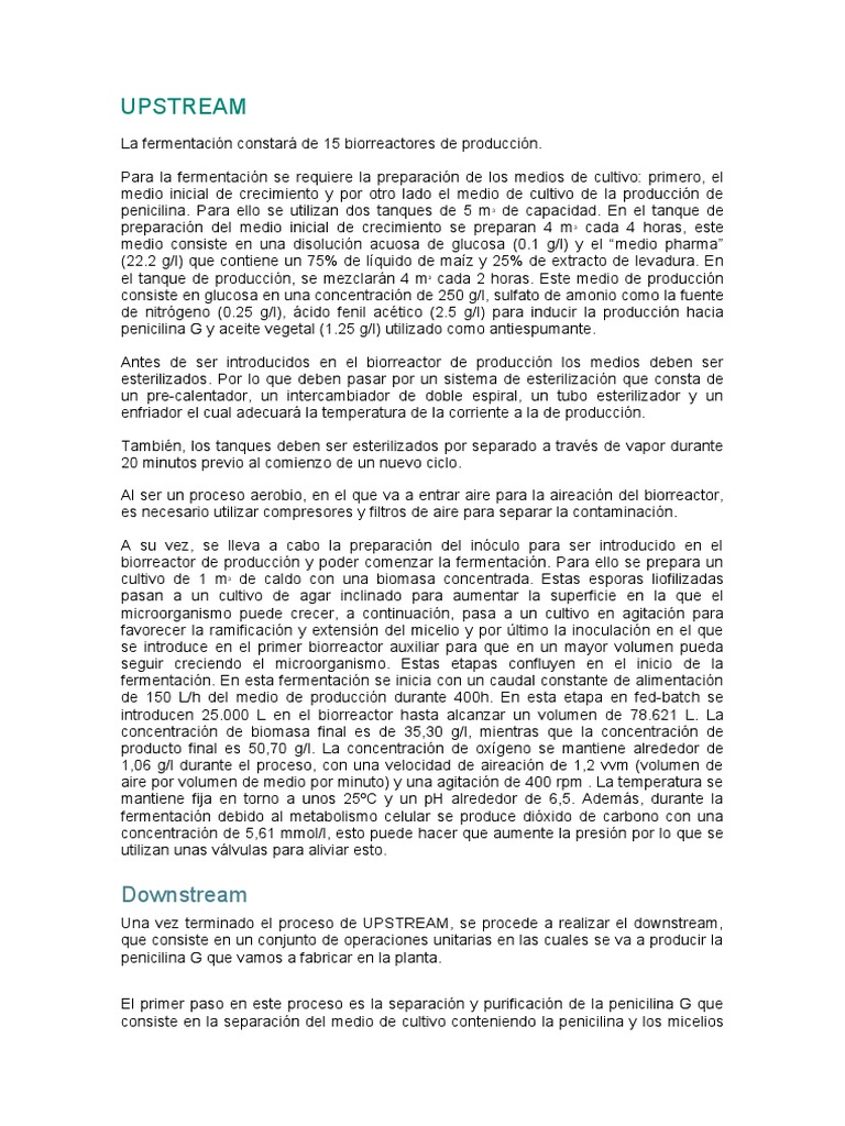 UPSTREAM | PDF | Fermentación | Solvente