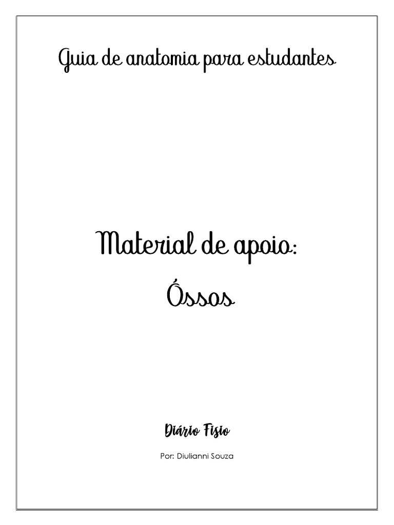 Guia De Anatomia Ossos Pdf Coluna Vertebral Membros Anatomia
