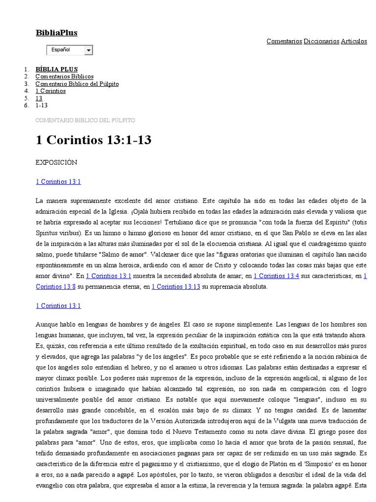 1 Corintios 13 1-13 | PDF