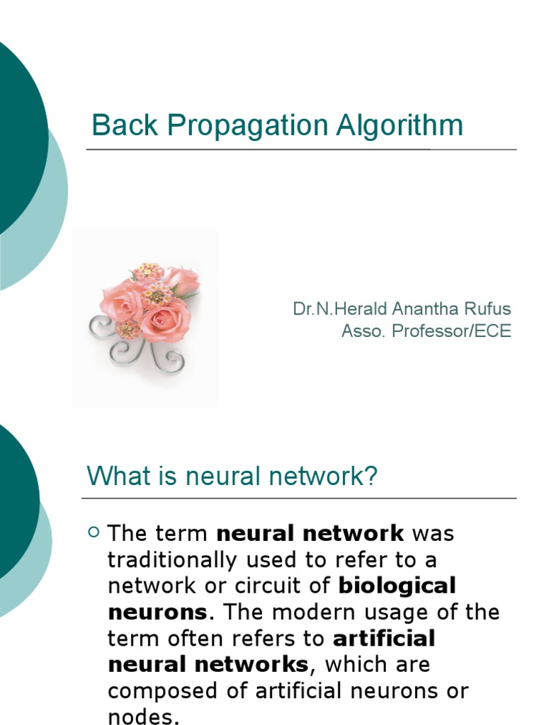 Back Propagation Algorithm | PDF | Artificial Neural Network | Cybernetics