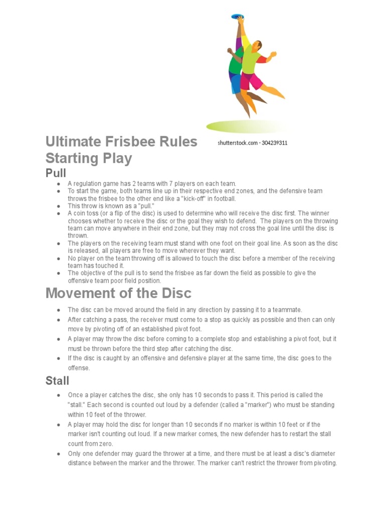 Ultimate Frisbee Rules | PDF | Leisure | Rules