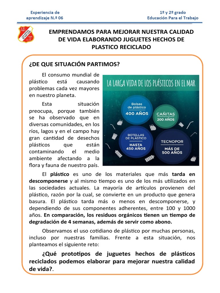 Juguetes Reciclados: Emprendimiento Sostenible | PDF | Iniciativa ...