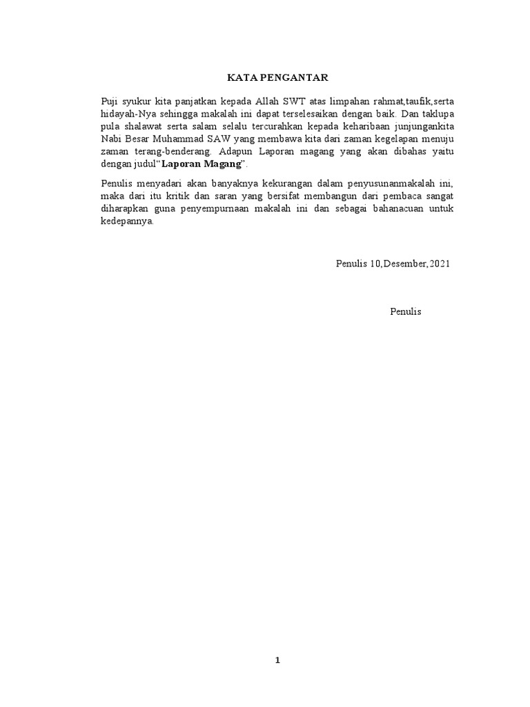 Laporan Magang Fix | PDF