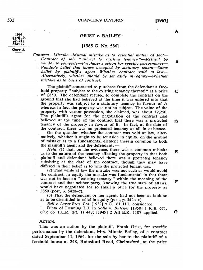 GRIST v. BAILEY (1965 G. No. 586) - (1967) C | PDF