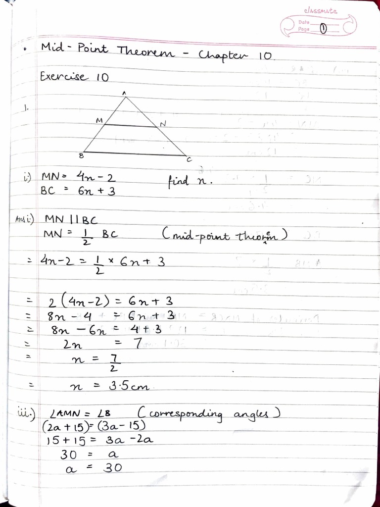 Mid Point Theorem | PDF