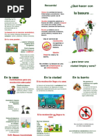Triptico Basura | PDF | Vertedero | Residuos