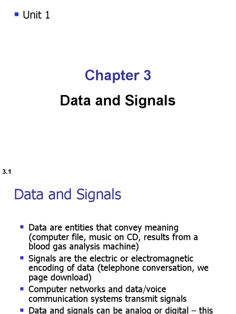 Chapter 3 Data and Signals | PDF | Signal To Noise Ratio | Bandwidth (Signal Processing)