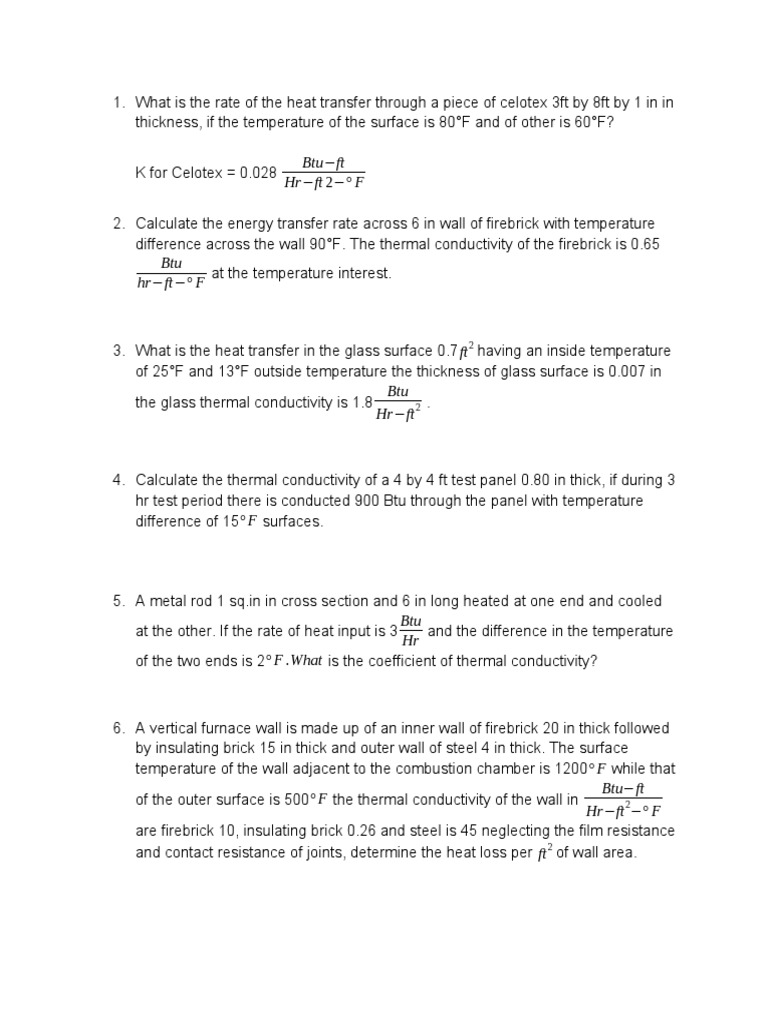 Heat Transfer Rate Calculations for Insulation Materials | PDF | Heat Transfer | Thermal ...