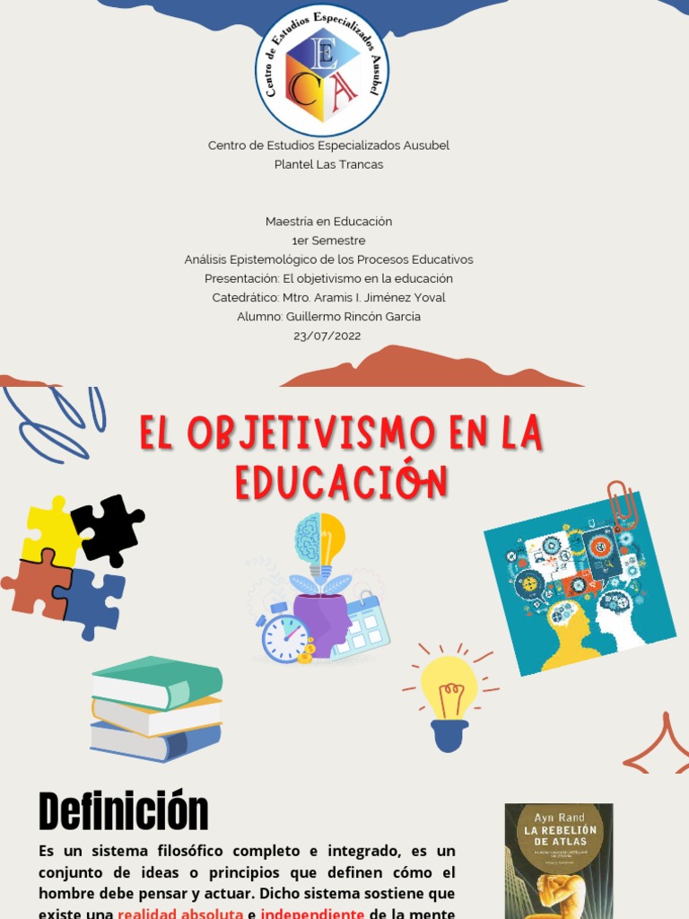 El Objetivismo en La Educación | PDF | Filosofía | Relaciones ...
