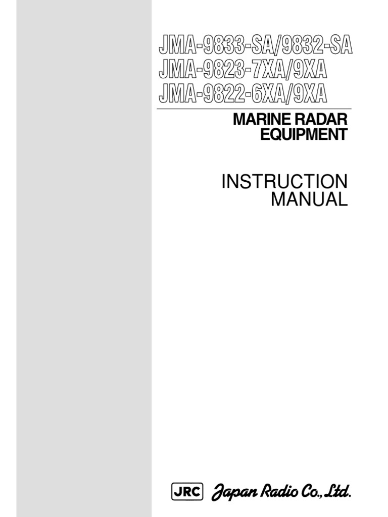 Instruction Manual: Marine Radar Equipment | PDF | Radar ...