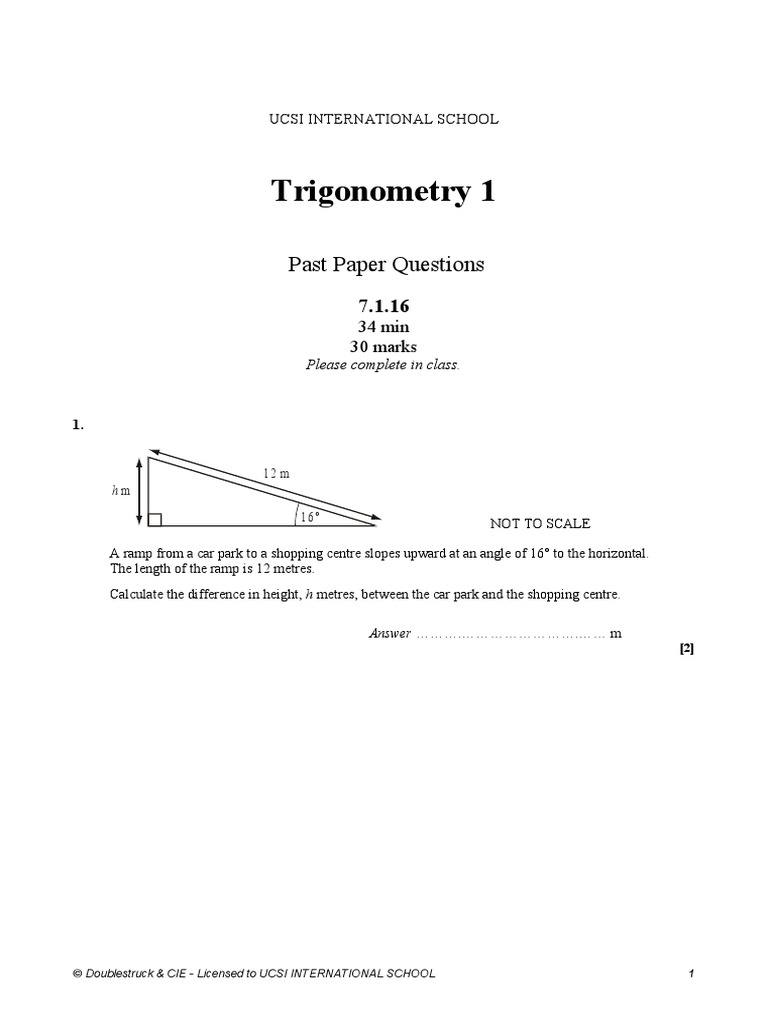 Trigonometry 1 | PDF | Triangle | Triangle Geometry