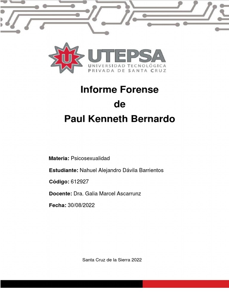 Informe Forense Paul Bernardo | PDF