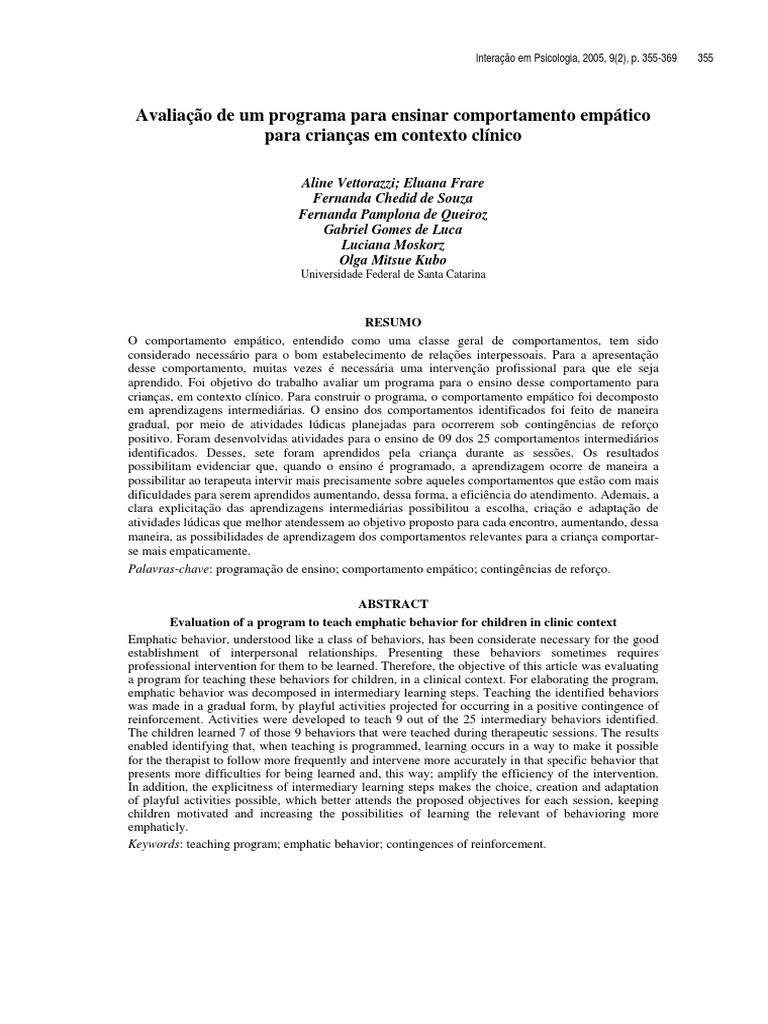 Vettorazzi Et Al (2005) Avaliação de Um Programa para Ensinar Compto ...