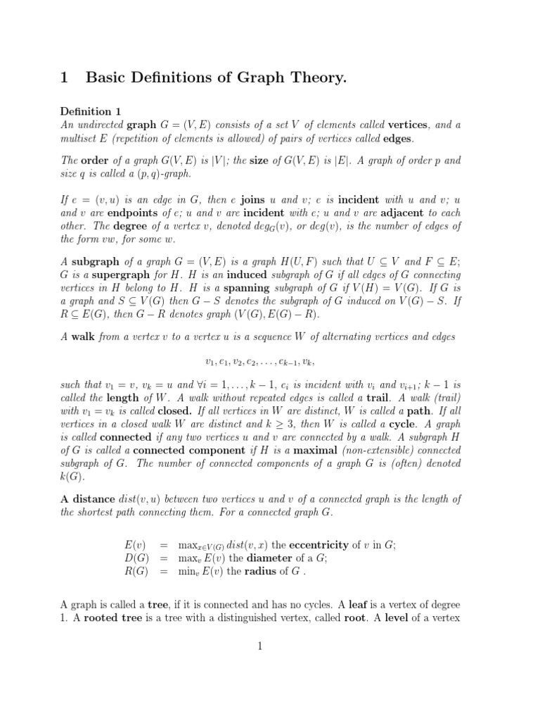 Notes Graph | PDF | Vertex (Graph Theory) | Mathematics