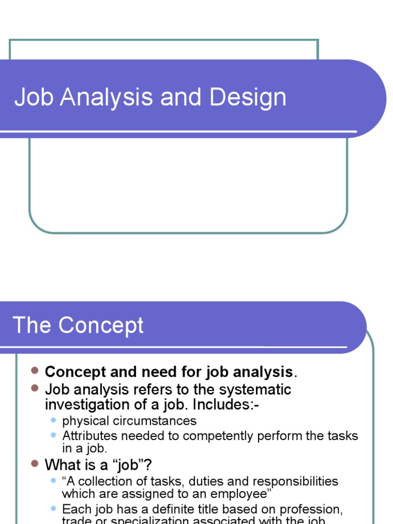 Understanding Job Analysis Concepts | PDF | Business | Organizational ...