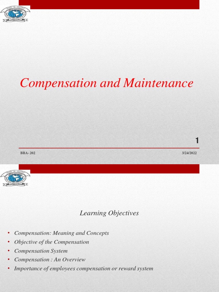Compensation and Maintenance | PDF | Compensation And Benefits | Employment