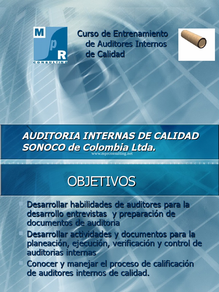 Auditoria Internas de Calidad SONOCO de Colombia Ltda | PDF | Auditoría | Calidad (comercial)