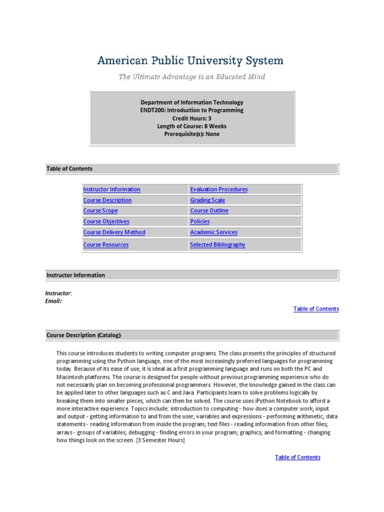 Syllabus | Download Free PDF | Computer Programming | Control Flow