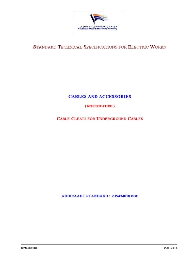 S-AA-CAB-ACC-CLEAT-UG (Rev.0-2007) | PDF | Components | Electrical Engineering