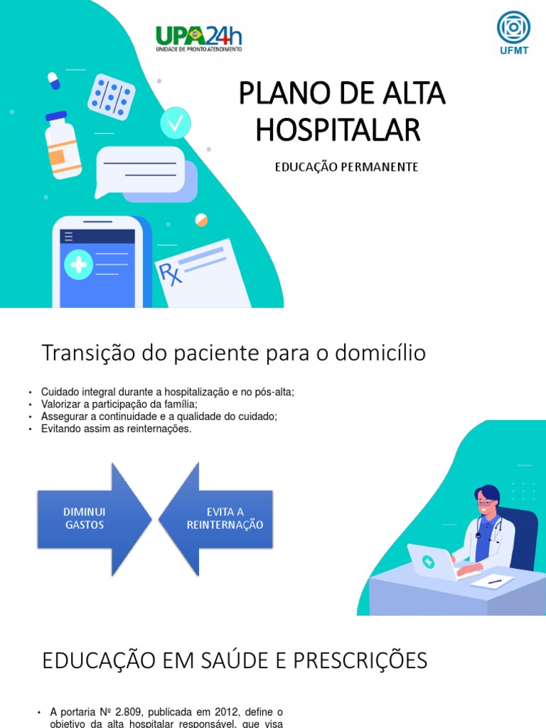 Plano de Alta Hospitalar | PDF | Enfermagem | Sistema de saúde