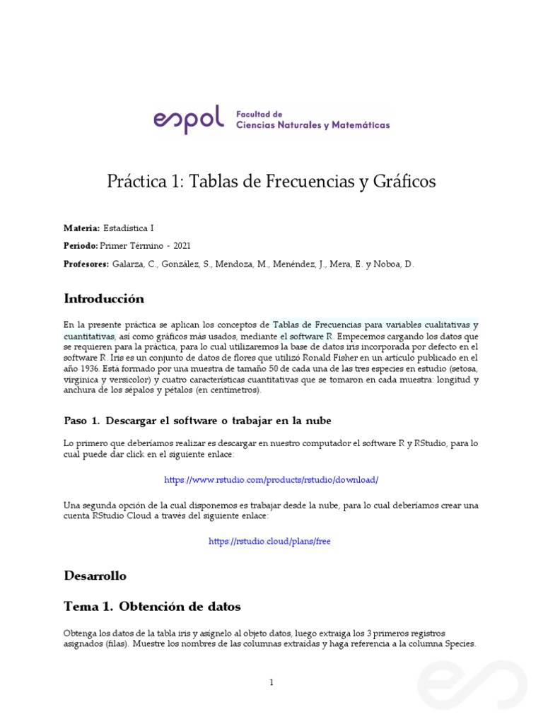 Prácticas R | PDF | Histograma | Estadísticas descriptivas