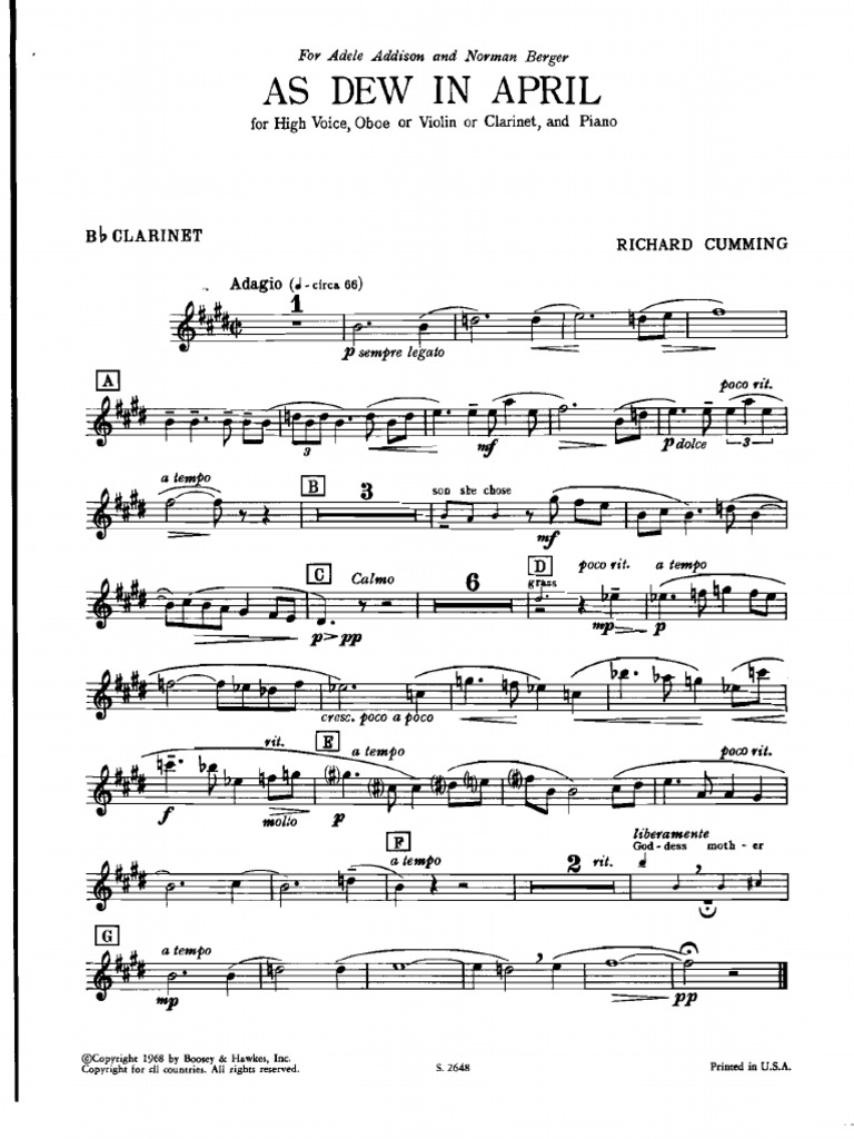 As Dew In April Richard Cumming Pdf